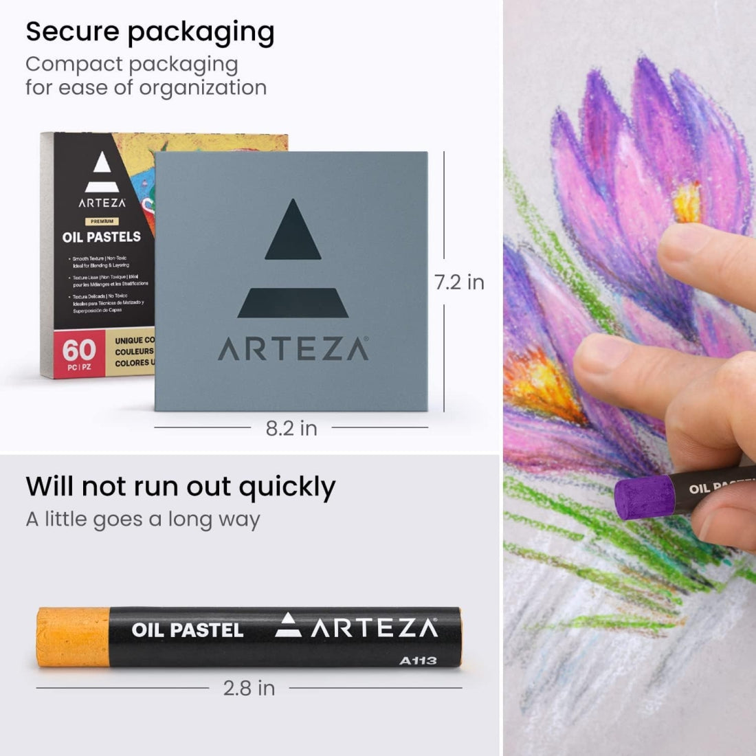 ARTEZA Premium Oil Pastels | 60 Shades – PAPERQUIRKS STATIONERY
