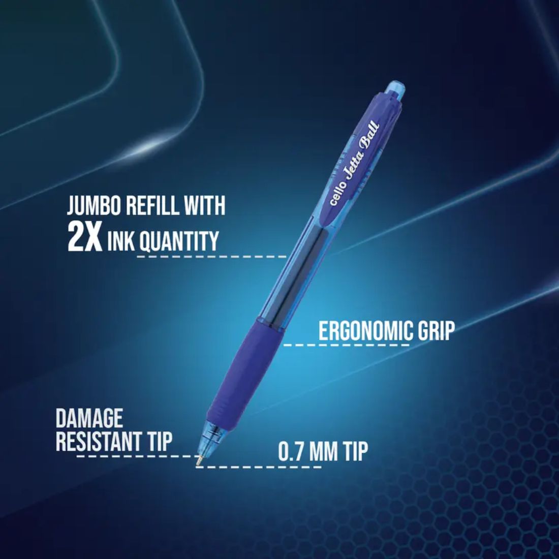 Cello Jetta Ball Pen | Pack of 5 Pieces | Blue | Black – PAPERQUIRKS ...