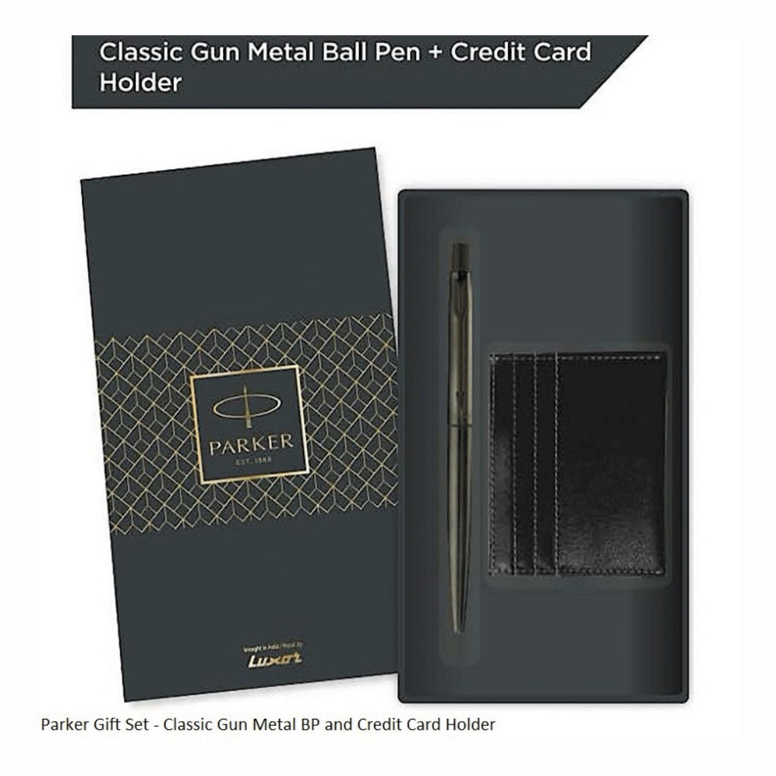 Parker Classic Gun Metal Pen and Card Holder – PAPERQUIRKS STATIONERY