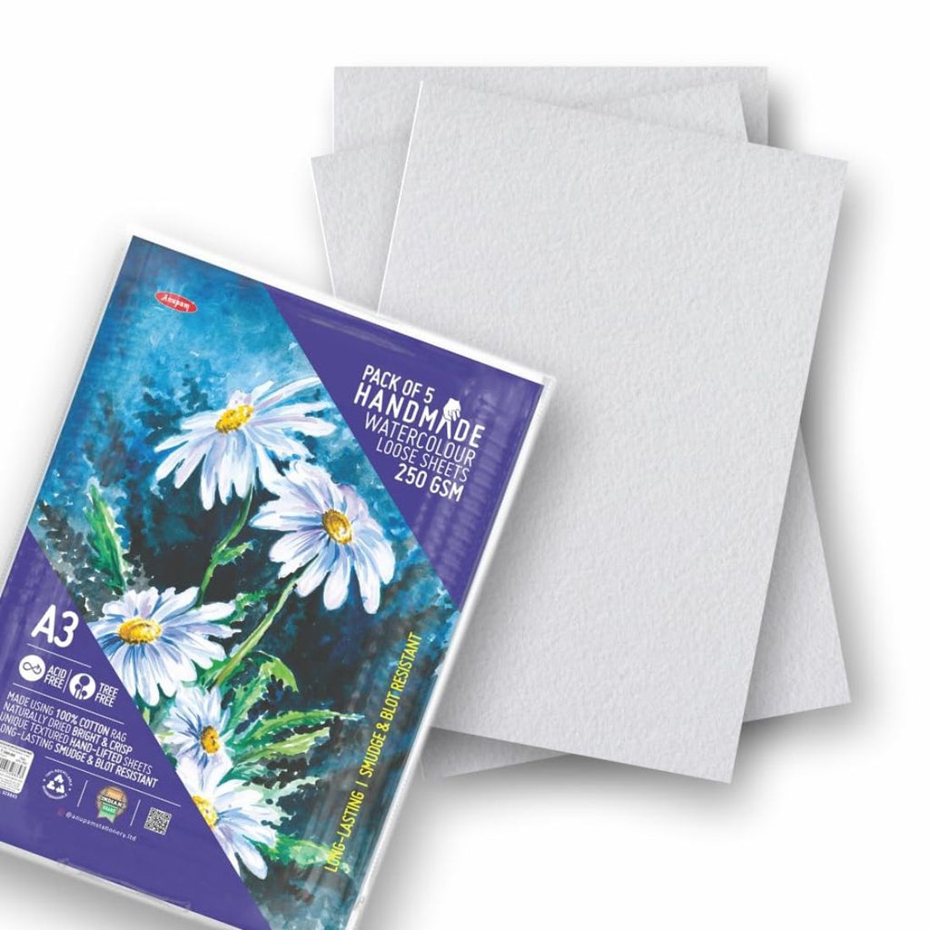 Handmade Water Color Sheets | 100% Cotton | 250 GSM – PAPERQUIRKS ...