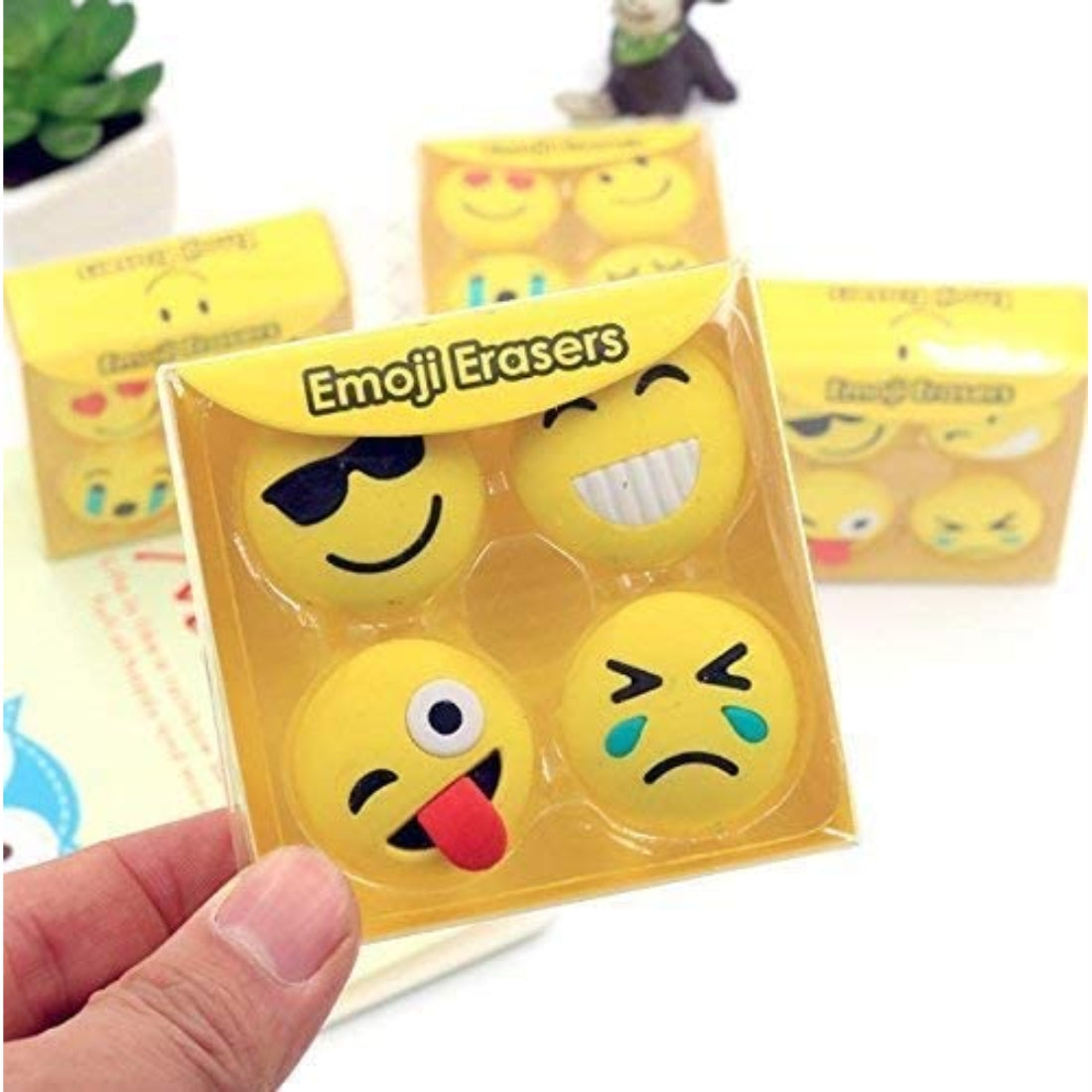 Emoji Erasers - Set of 4 – PAPERQUIRKS STATIONERY
