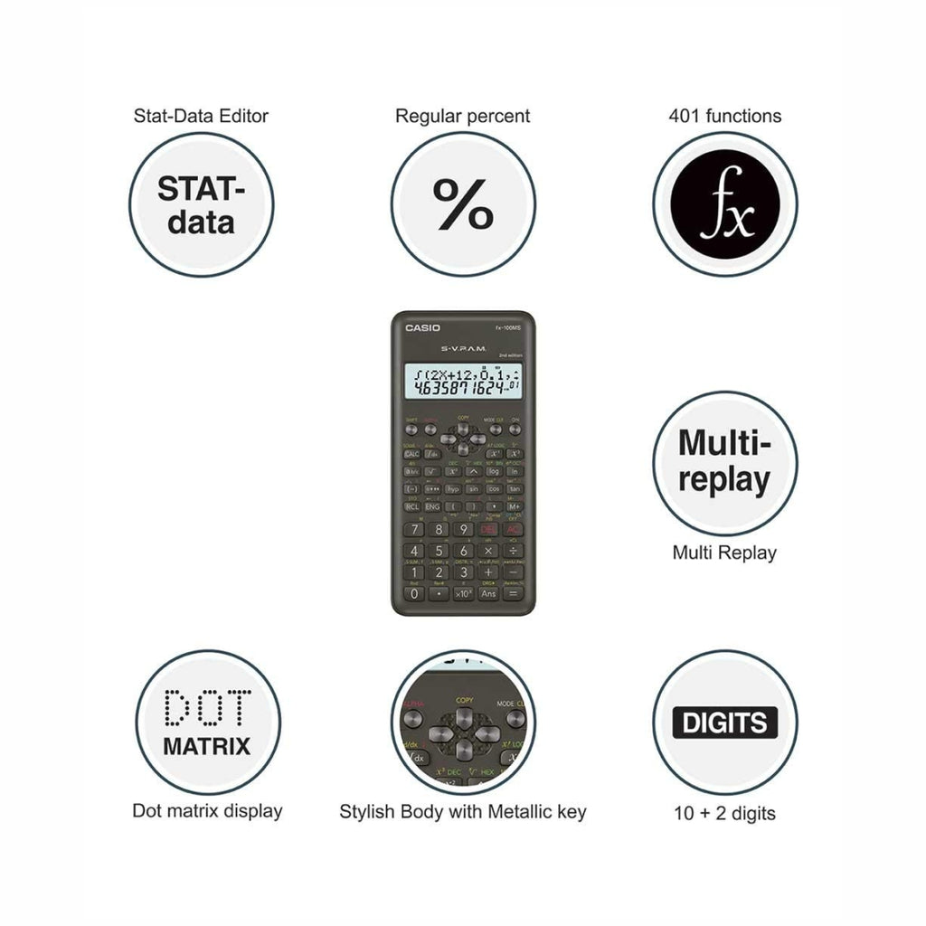 Casio FX-100MS Scientific Calculator – PAPERQUIRKS STATIONERY