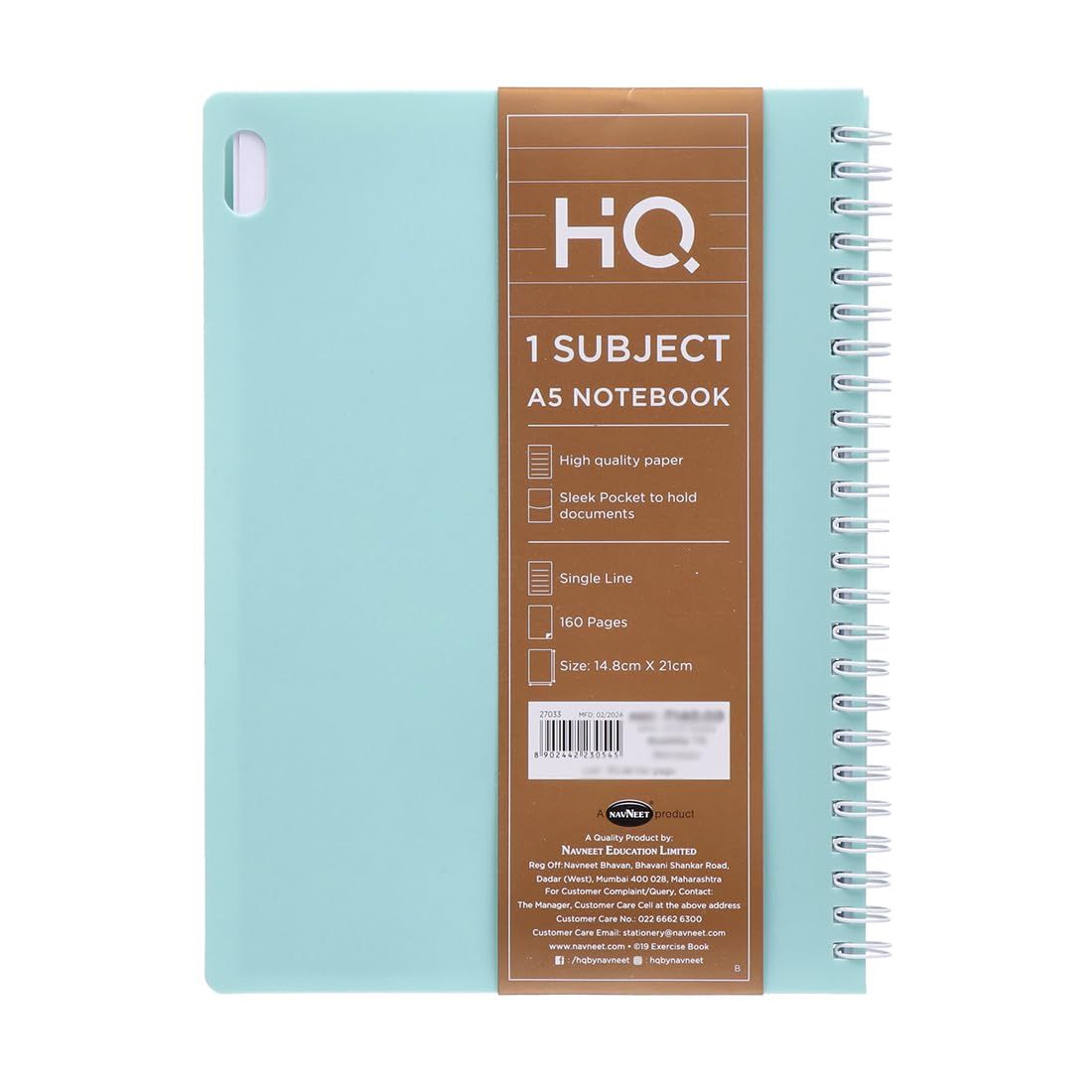 Navneet HQ Notebook | A5 | B5 | 160 Pages | Wiro Binding – PAPERQUIRKS ...